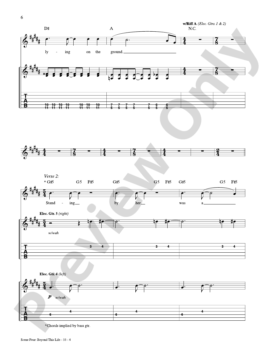 Beyond This Life: Guitar: Dream Theater - Digital Sheet Music Download