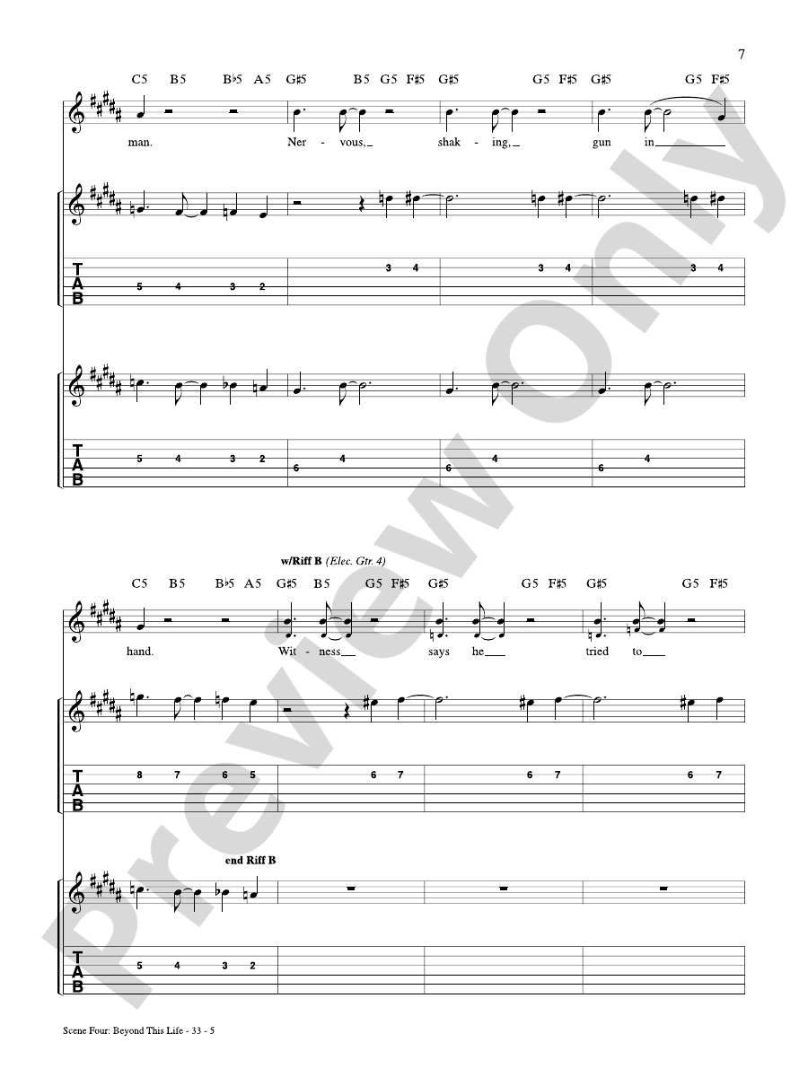 Beyond This Life: Guitar: Dream Theater - Digital Sheet Music Download