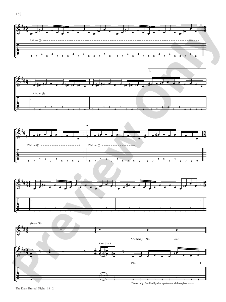 The Dark Eternal Night: Guitar: Dream Theater - Digital Sheet Music ...