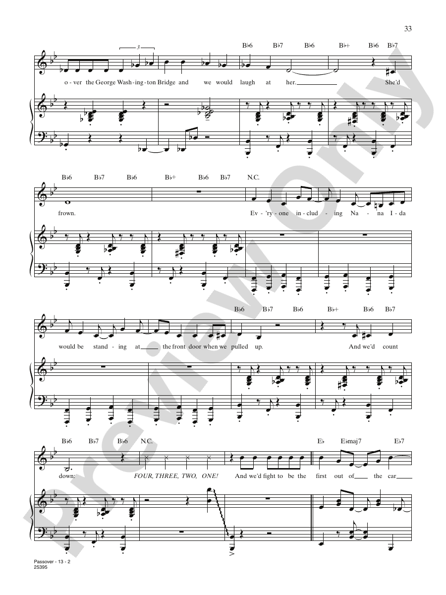Passover (from "Elegies: A Song Cycle"): Piano/Vocal/Chords: William Finn - Digital Sheet Music ...