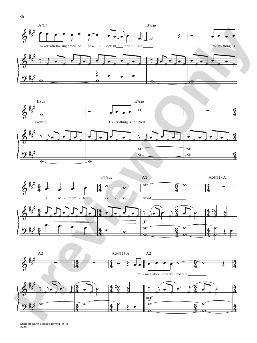 When the Earth Stopped Turning (from "Elegies: A Song Cycle"): Piano/Vocal/Chords: William Finn ...