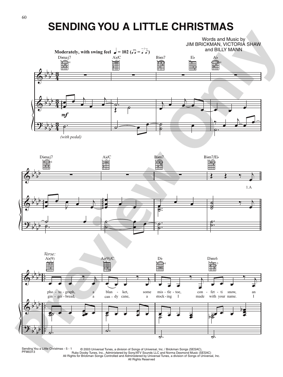 Sending You A Little Christmas: Piano: Jim Brickman - Digital Sheet ...
