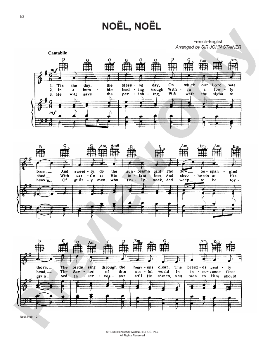 Noel! Noel!: Piano/Vocal/Chords - Digital Sheet Music Download