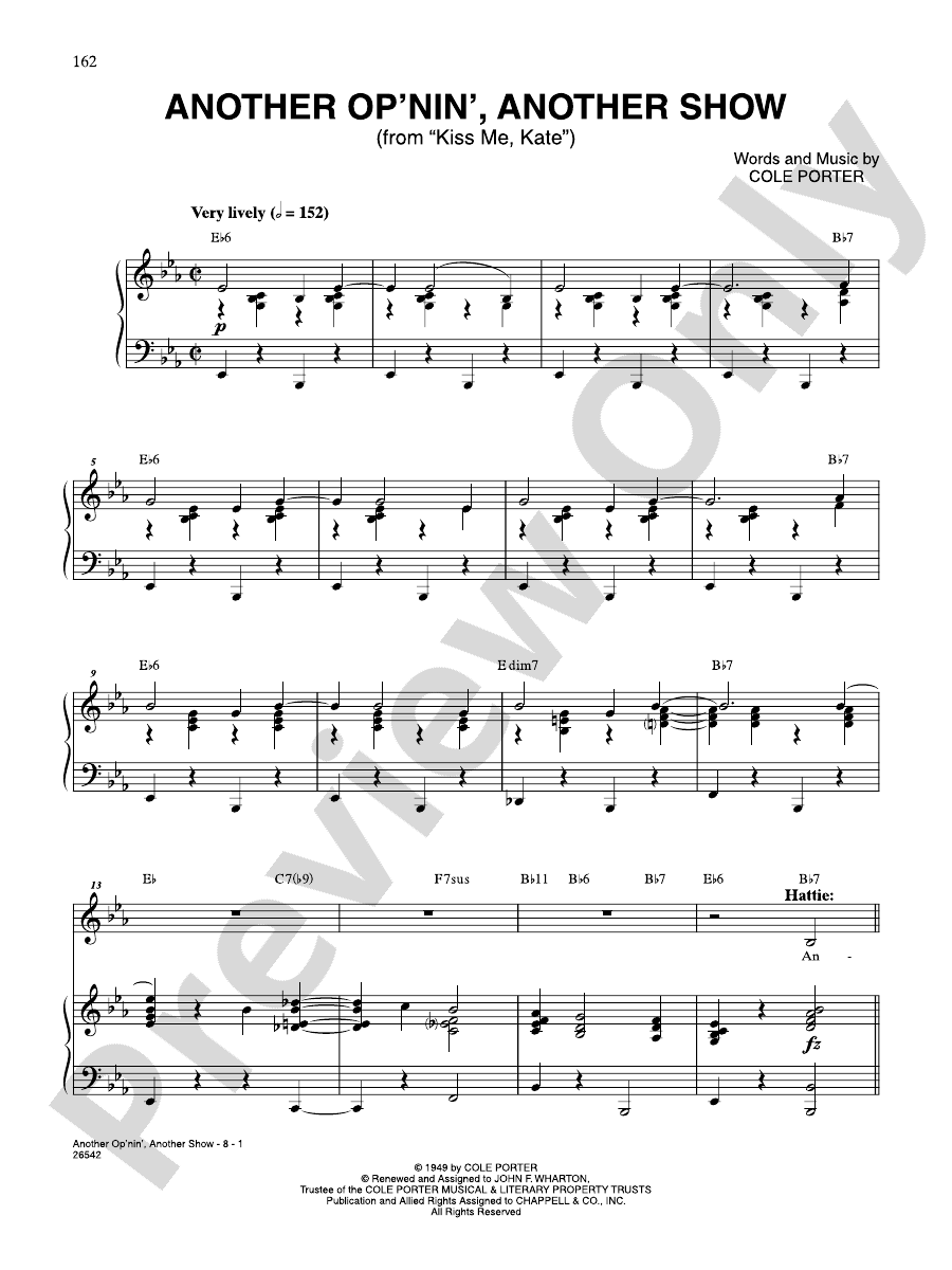 Another Op'nin', Another Show (From "Kiss Me, Kate"): Voice: Cole ...