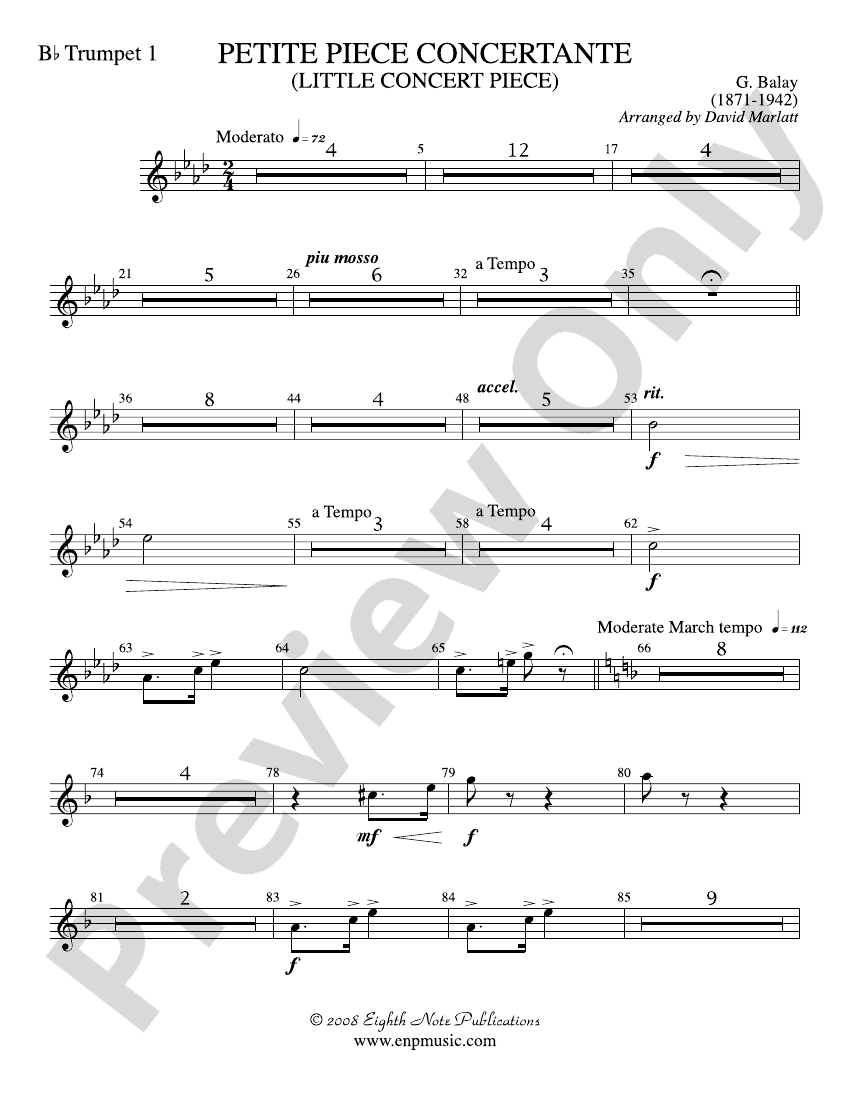 Petite Piece Concertante (Little Concert Piece) (Solo Cornet and ...