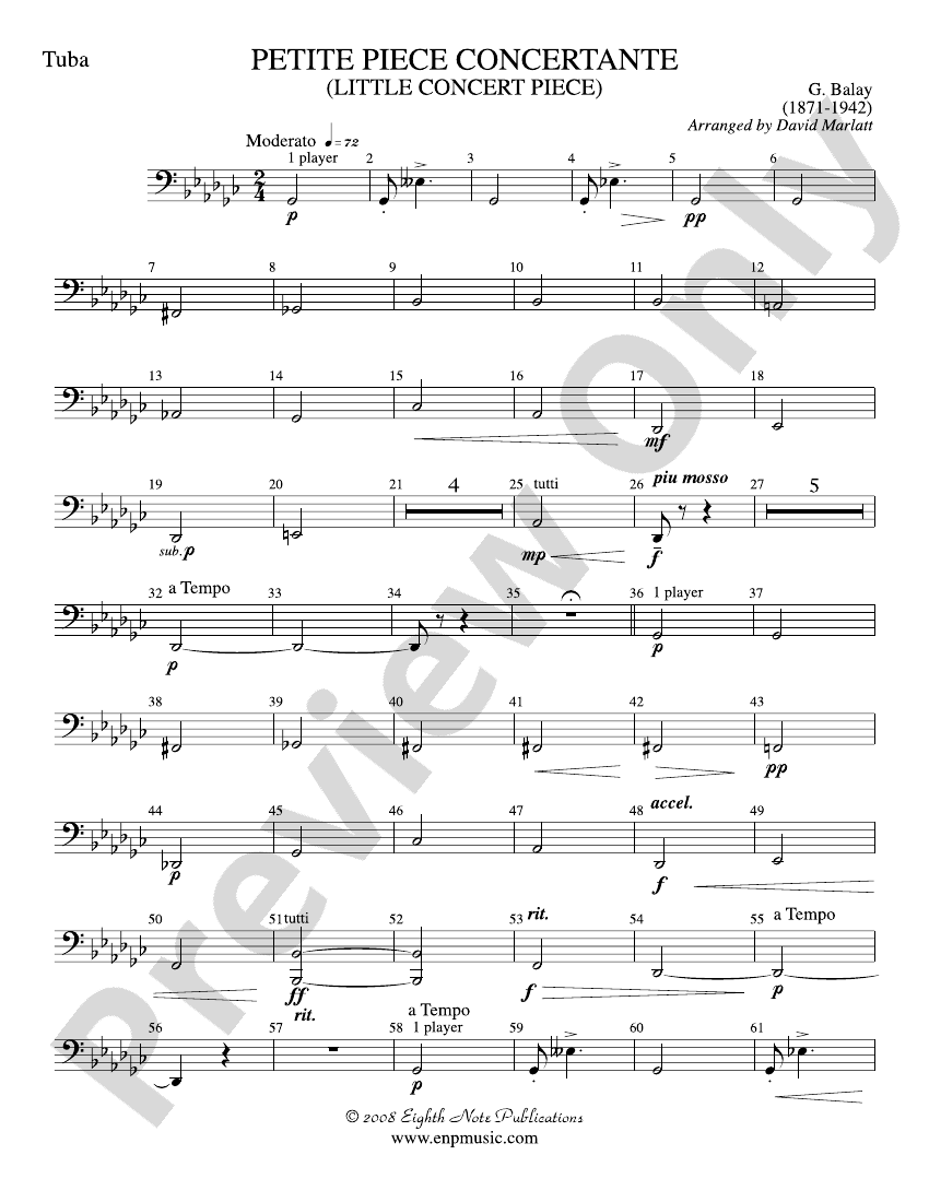 Petite Piece Concertante (Little Concert Piece) (Solo Cornet and ...