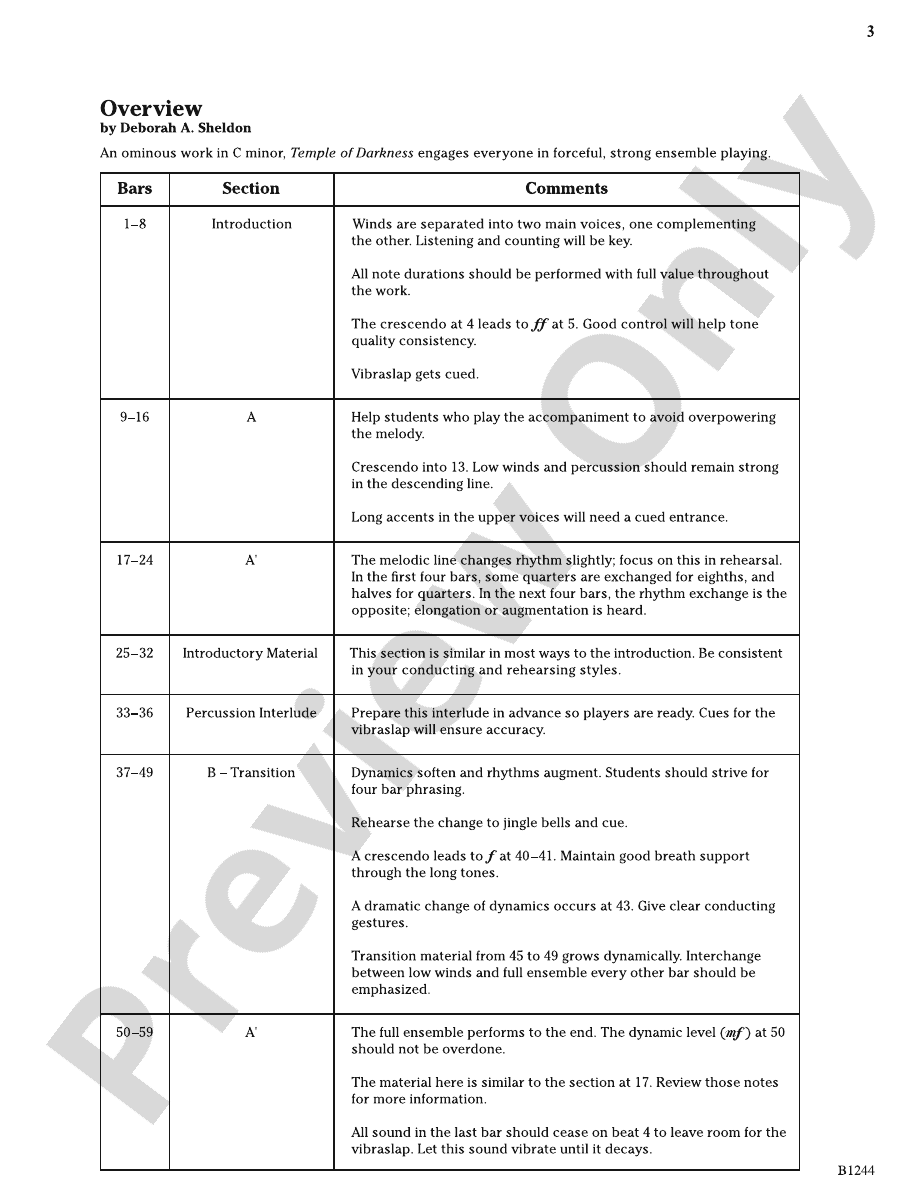 Temple of Darkness: Score: Concert Band Score: Rob Grice - Digital ...