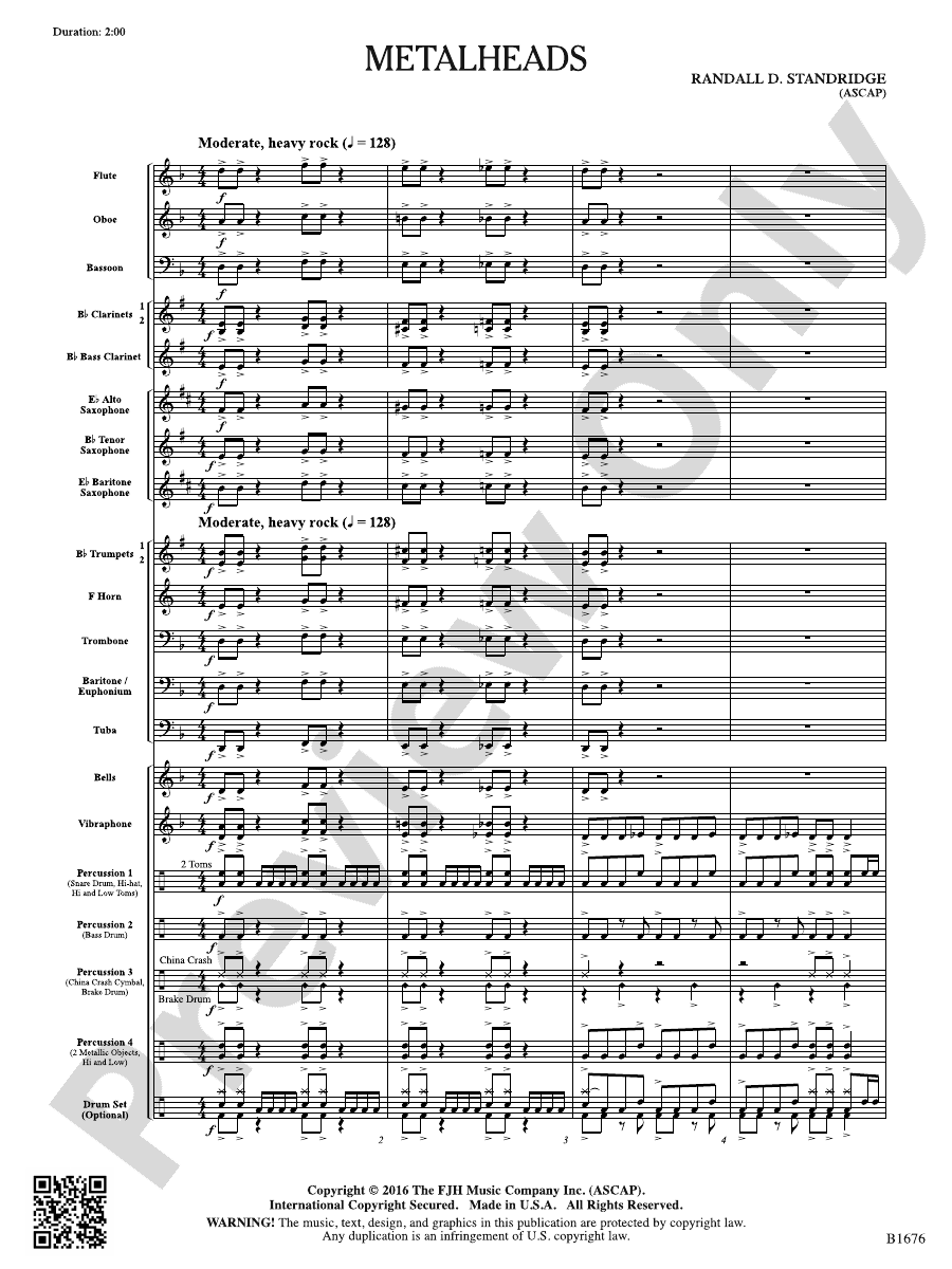 Metalheads: Score: Concert Band Score: Randall D Standridge - Digital ...