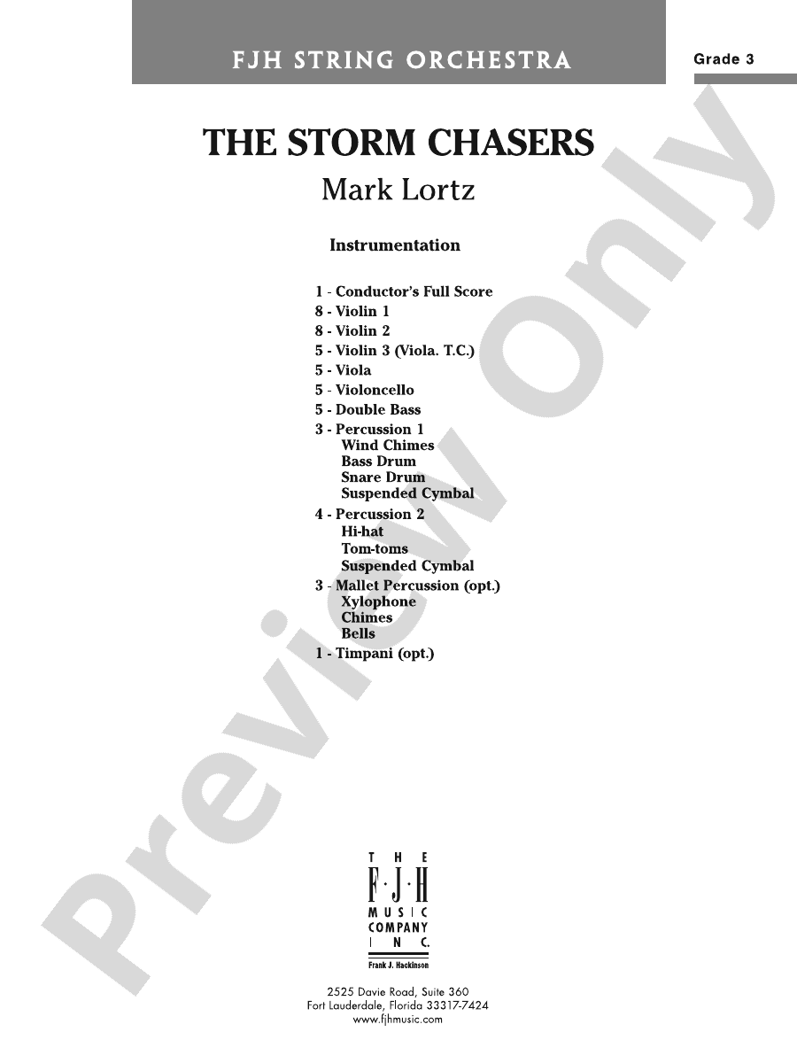 The Storm Chaser: Score: String Orchestra Score: Mark Lortz - Digital ...