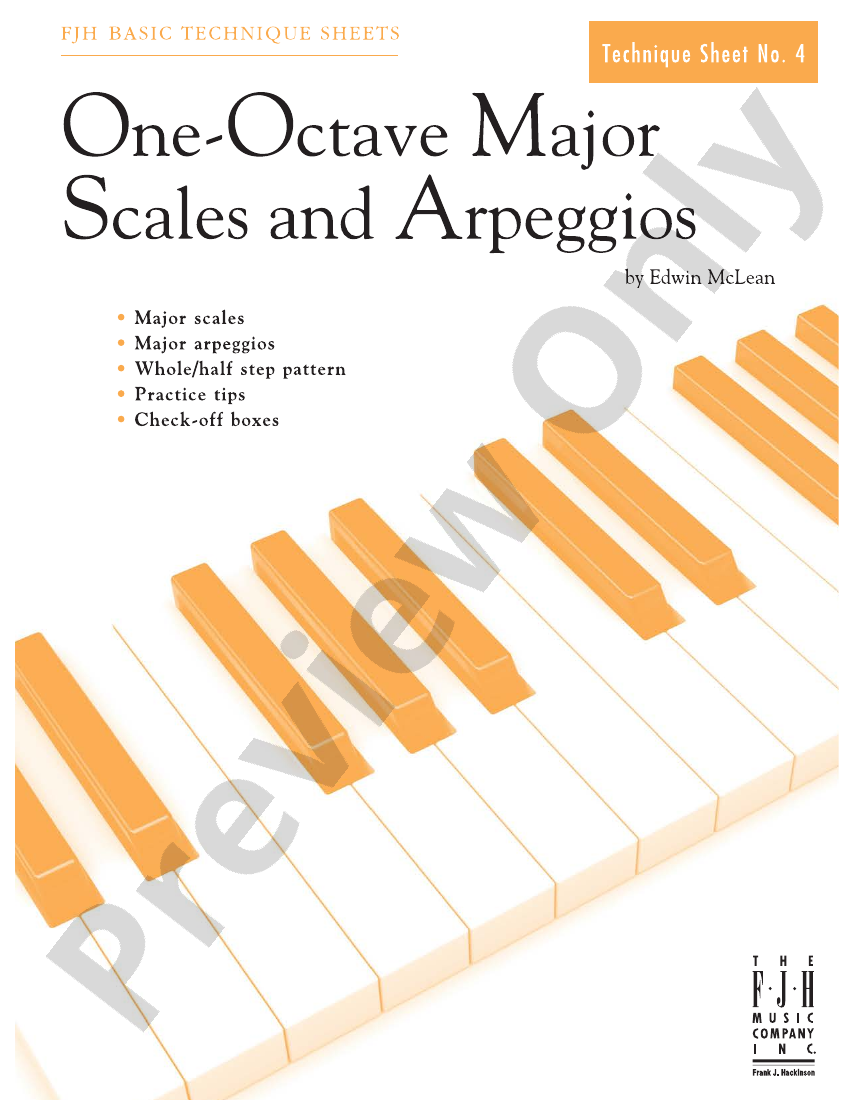 One-Octave Major Scales and Arpeggios: Piano: Edwin McLean - Digital Sheet Music Download