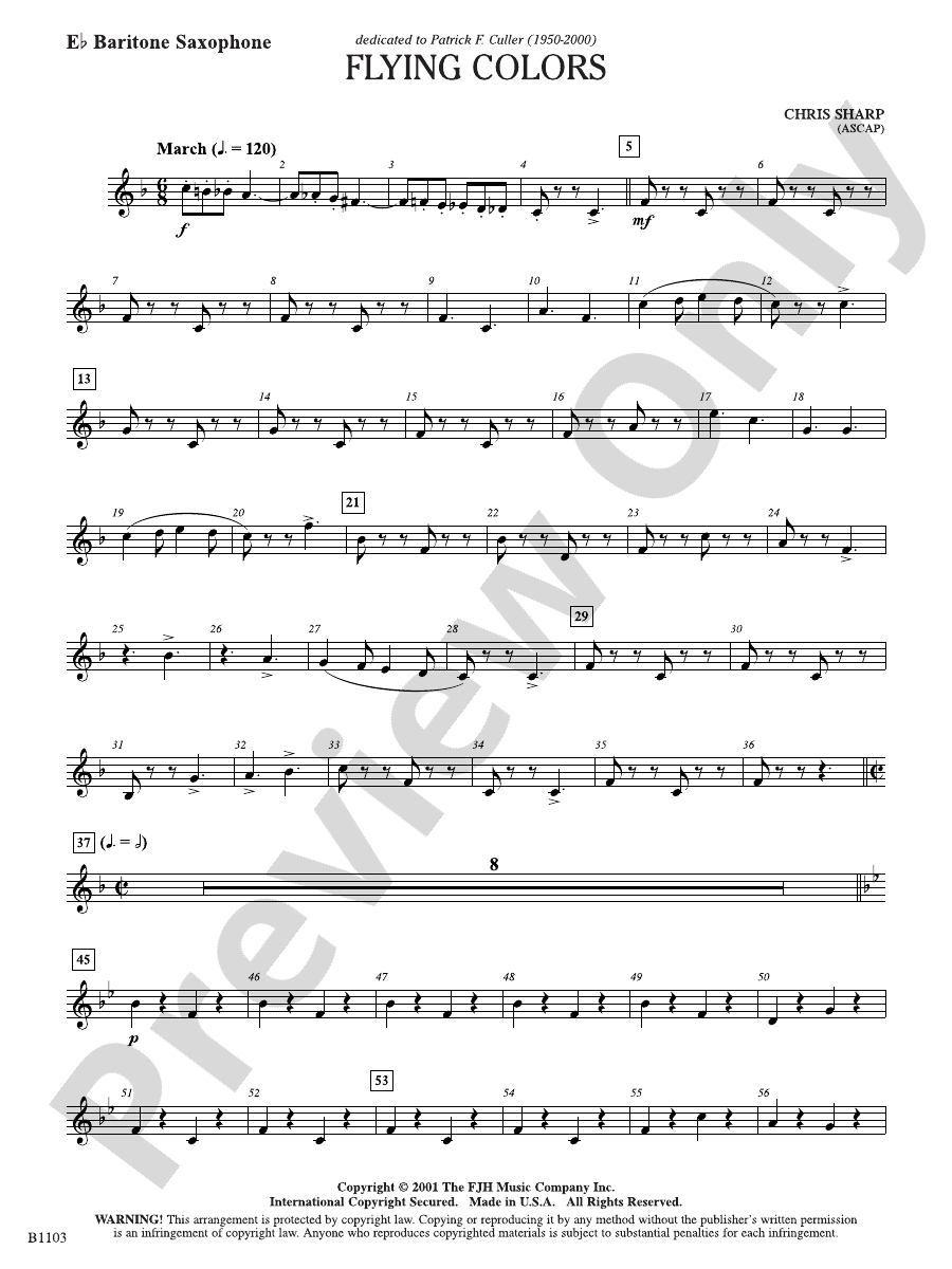 Flying Colors: E-flat Baritone Saxophone: E-flat Baritone Saxophone ...