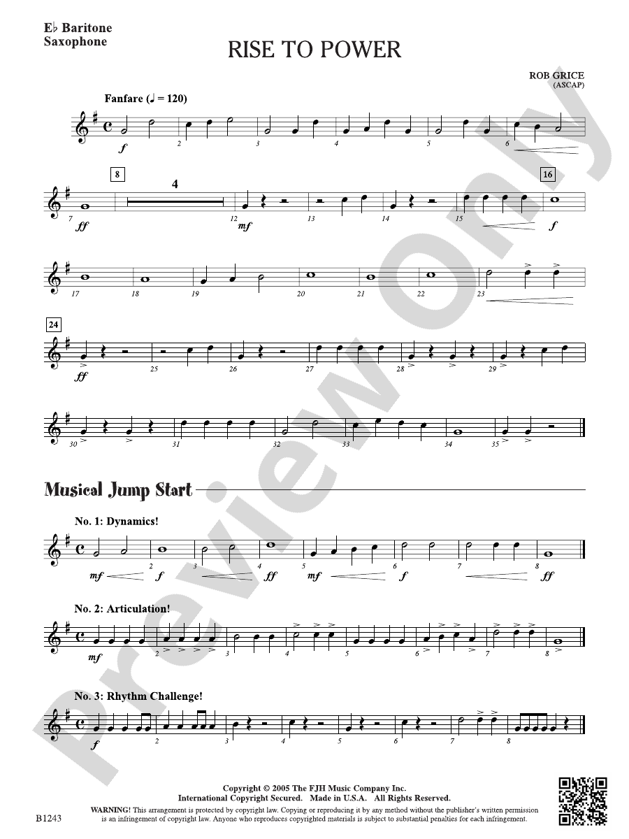Rise to Power: E-flat Baritone Saxophone: E-flat Baritone Saxophone ...