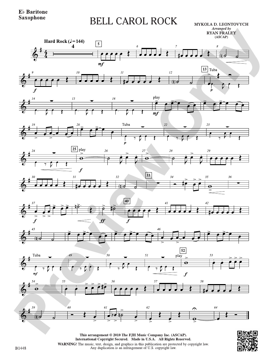 Bell Carol Rock: E-flat Baritone Saxophone: E-flat Baritone Saxophone ...
