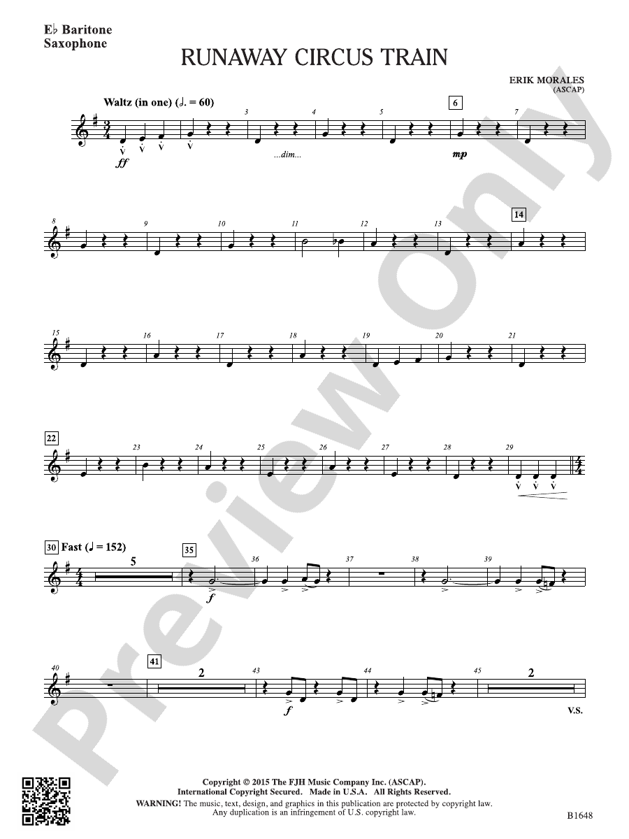 Runaway Circus Train: E-flat Baritone Saxophone: E-flat Baritone ...