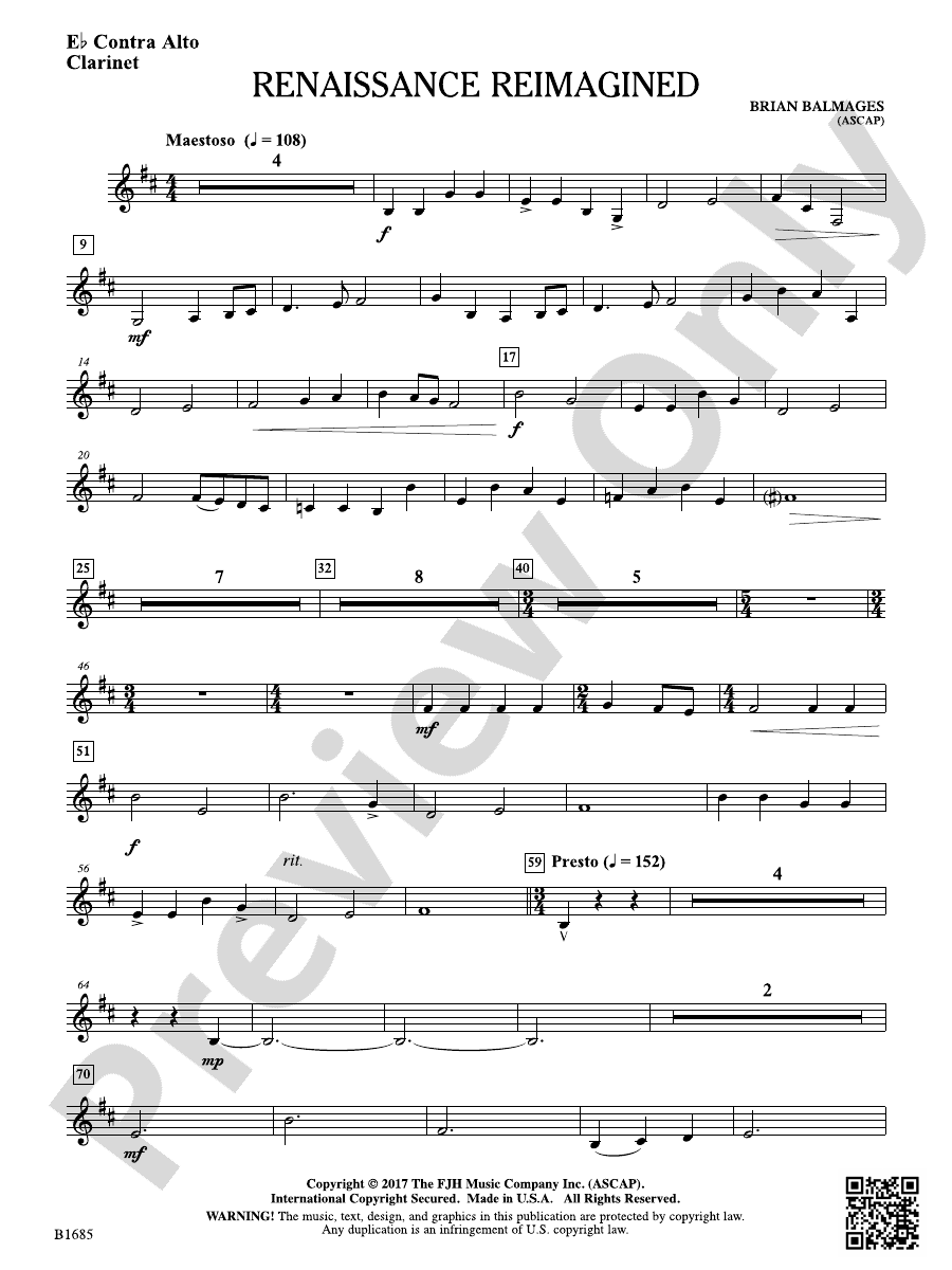 Renaissance Reimagined: E-flat Contra Alto Clarinet: E-flat Contra Alto ...