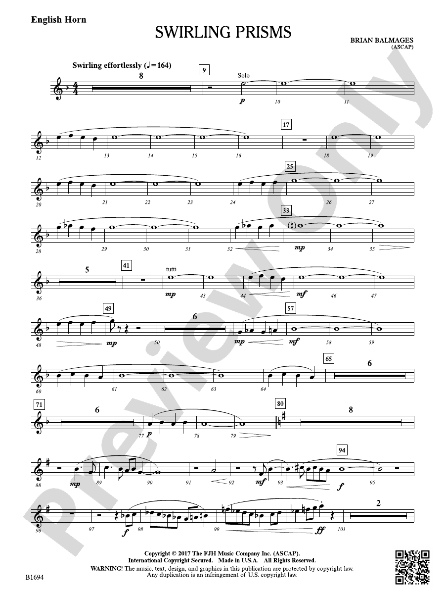 Swirling Prisms: English Horn (opt.): English Horn (opt.) Part: Brian ...