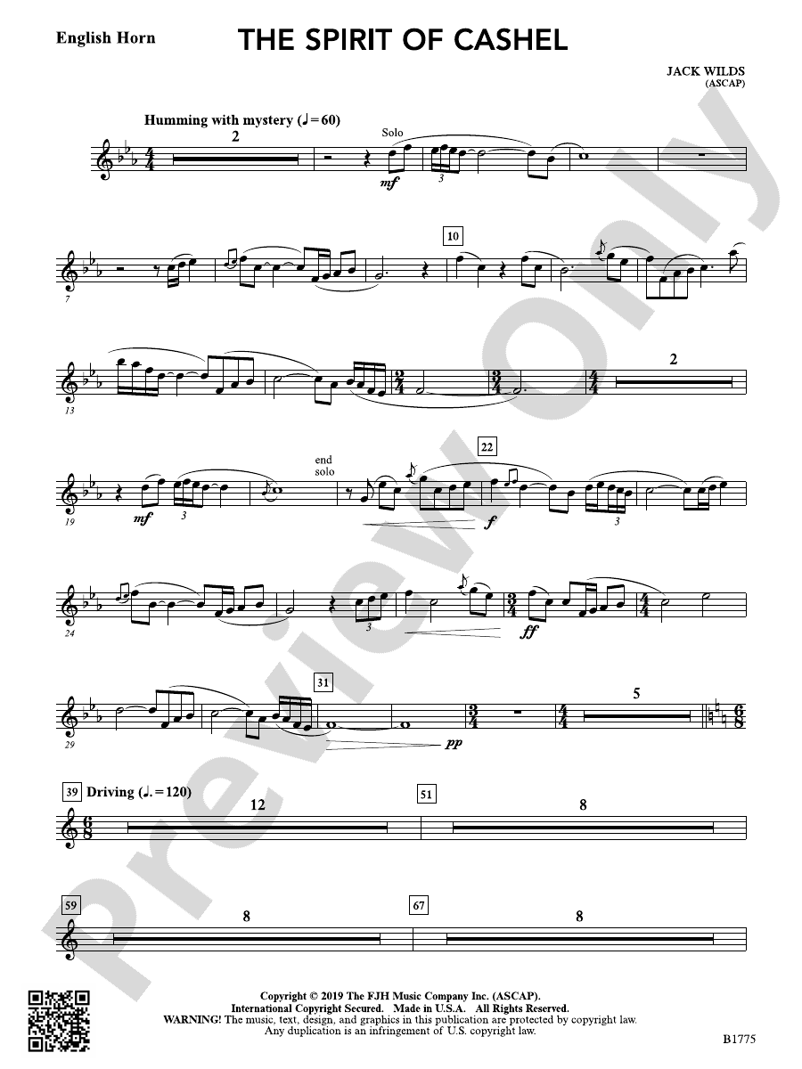 The Spirit of Cashel: English Horn (opt.): English Horn (opt.) Part ...