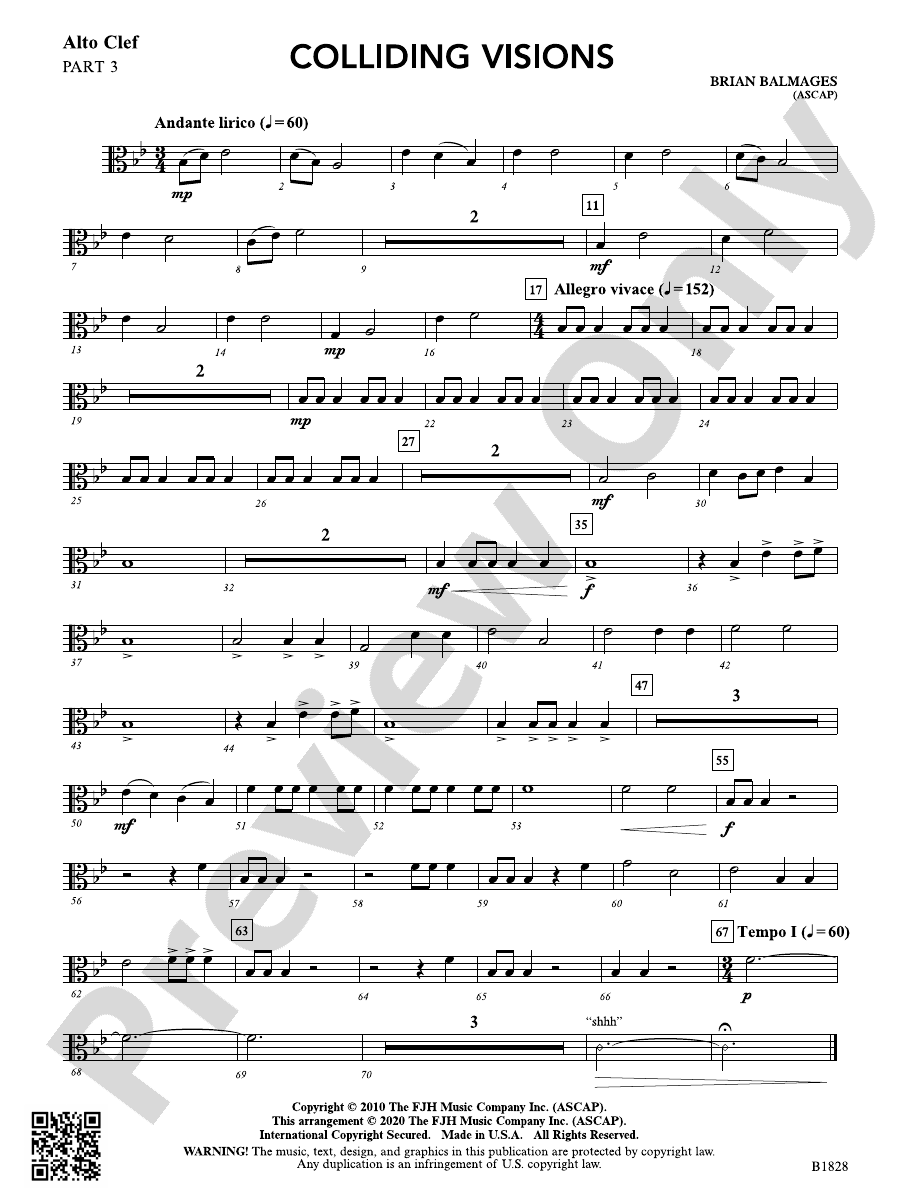 Colliding Visions: Part 3 - Alto Clef: Part 3 - Alto Clef Part: Brian ...