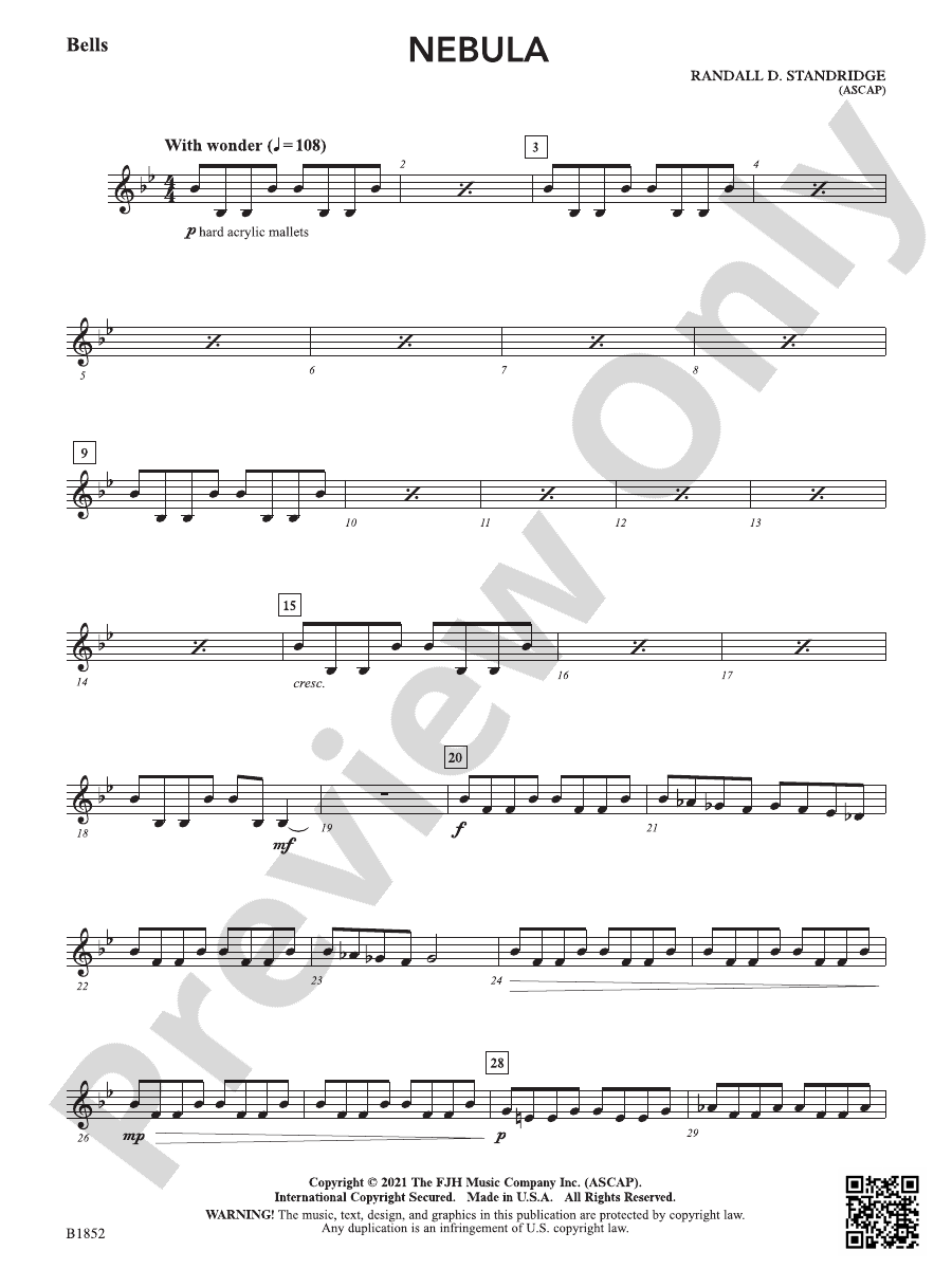 Nebula: Timpani: Timpani Part: Randall D. Standridge - Digital Sheet ...