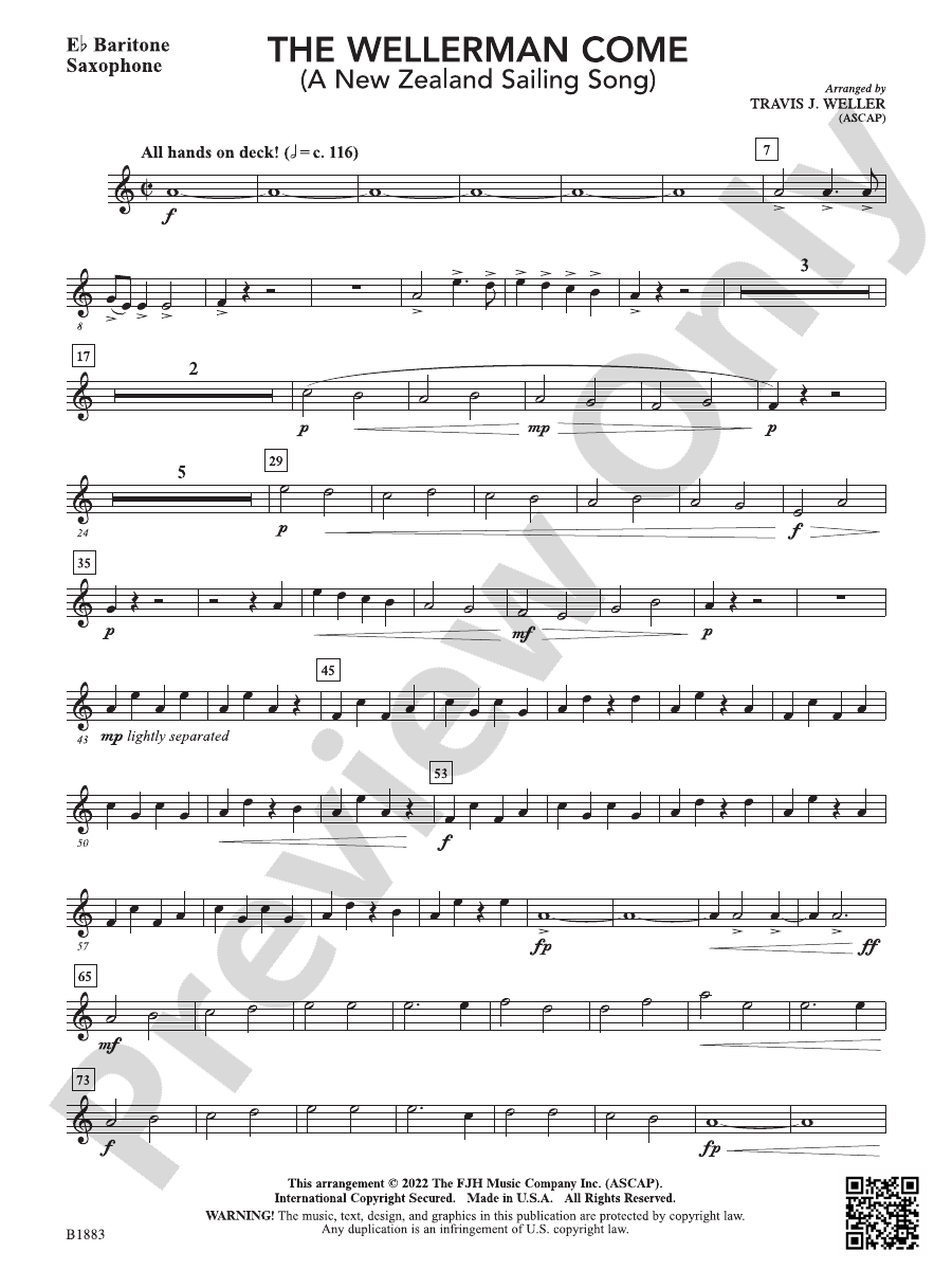 The Wellerman Come: E-flat Baritone Saxophone: E-flat Baritone ...