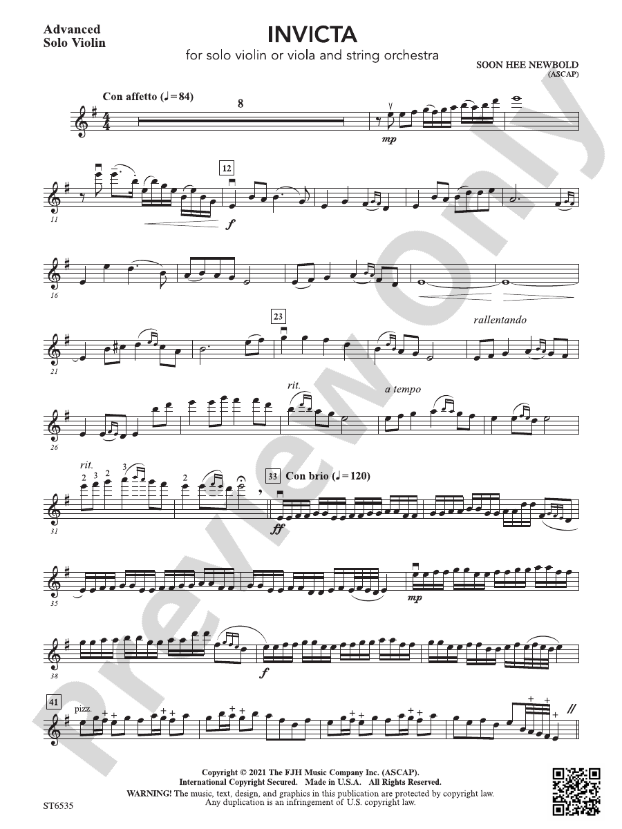 Invicta: Advanced Solo Violin (Grade 4.5): Advanced Solo Violin (Grade 4.5) Part: Soon Hee ...
