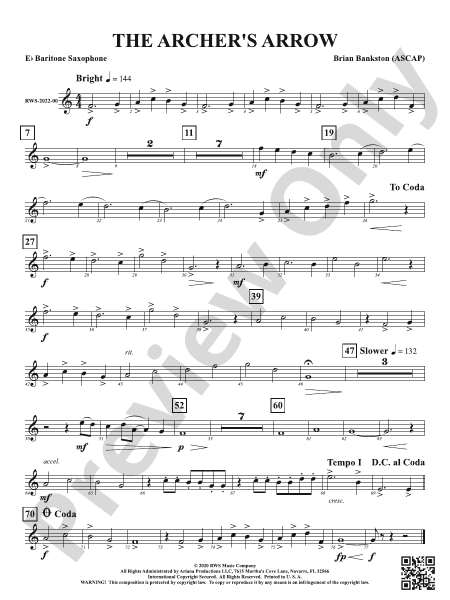 The Archer's Arrow: E-flat Baritone Saxophone: E-flat Baritone ...