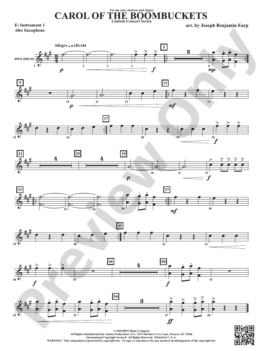 Carol of the Boombuckets: Part 1 - E-flat Instruments: Part 1 - E-flat ...