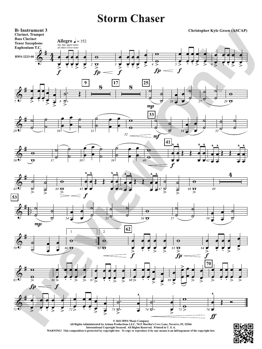 Storm Chaser: Part 3 - B-flat Instruments: Part 3 - B-flat Instruments ...
