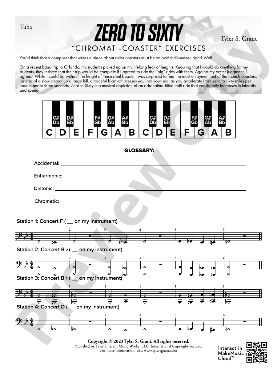Zero to Sixty: Supplemental Guide - C Bass Clef Low: Supplemental Guide ...